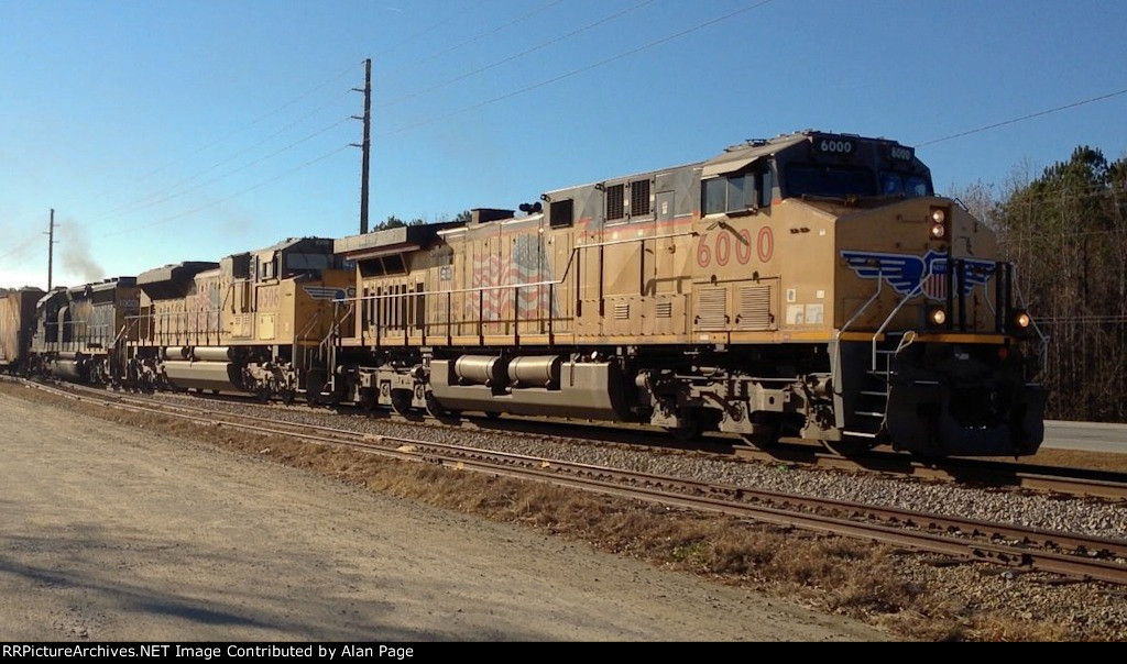 UP 6000, 8508, and CSX SD40-2 8066 roll NB